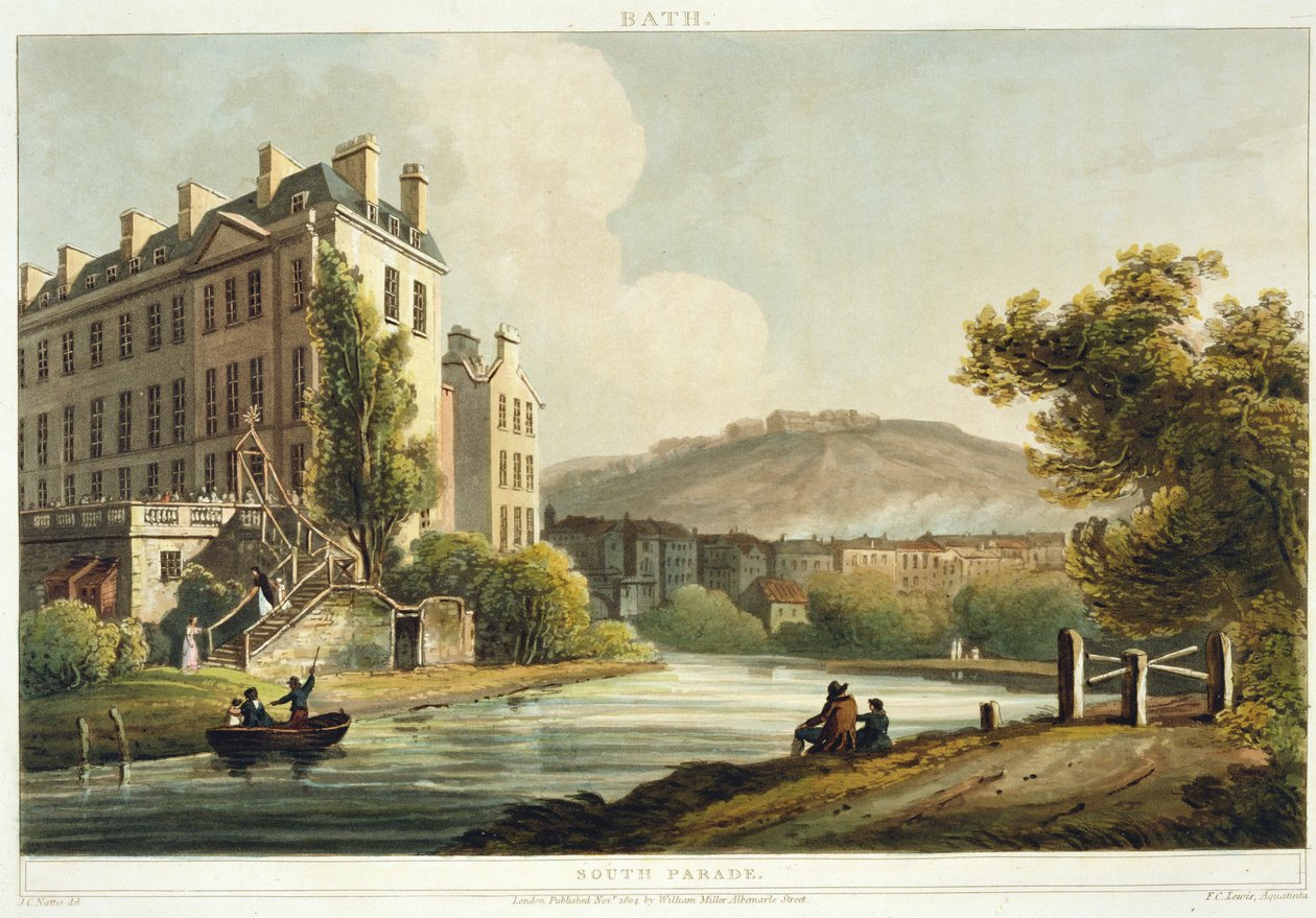 South Parade, from 'Bath Illustrated by a Series of Views', Engraved by ...