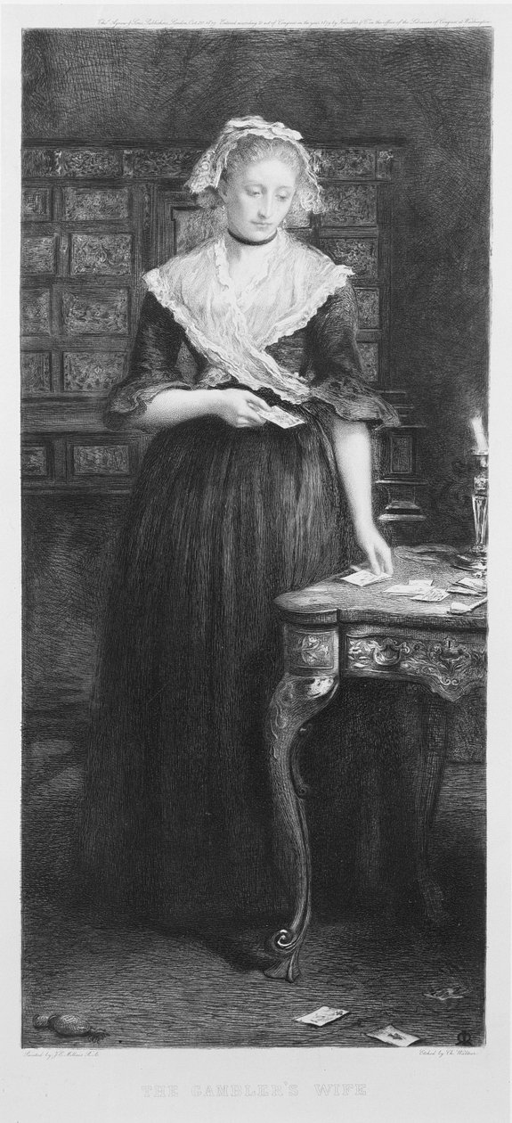 The Gambler's Wife, engraved by Charles A. Waltner, pub. by Thomas ...