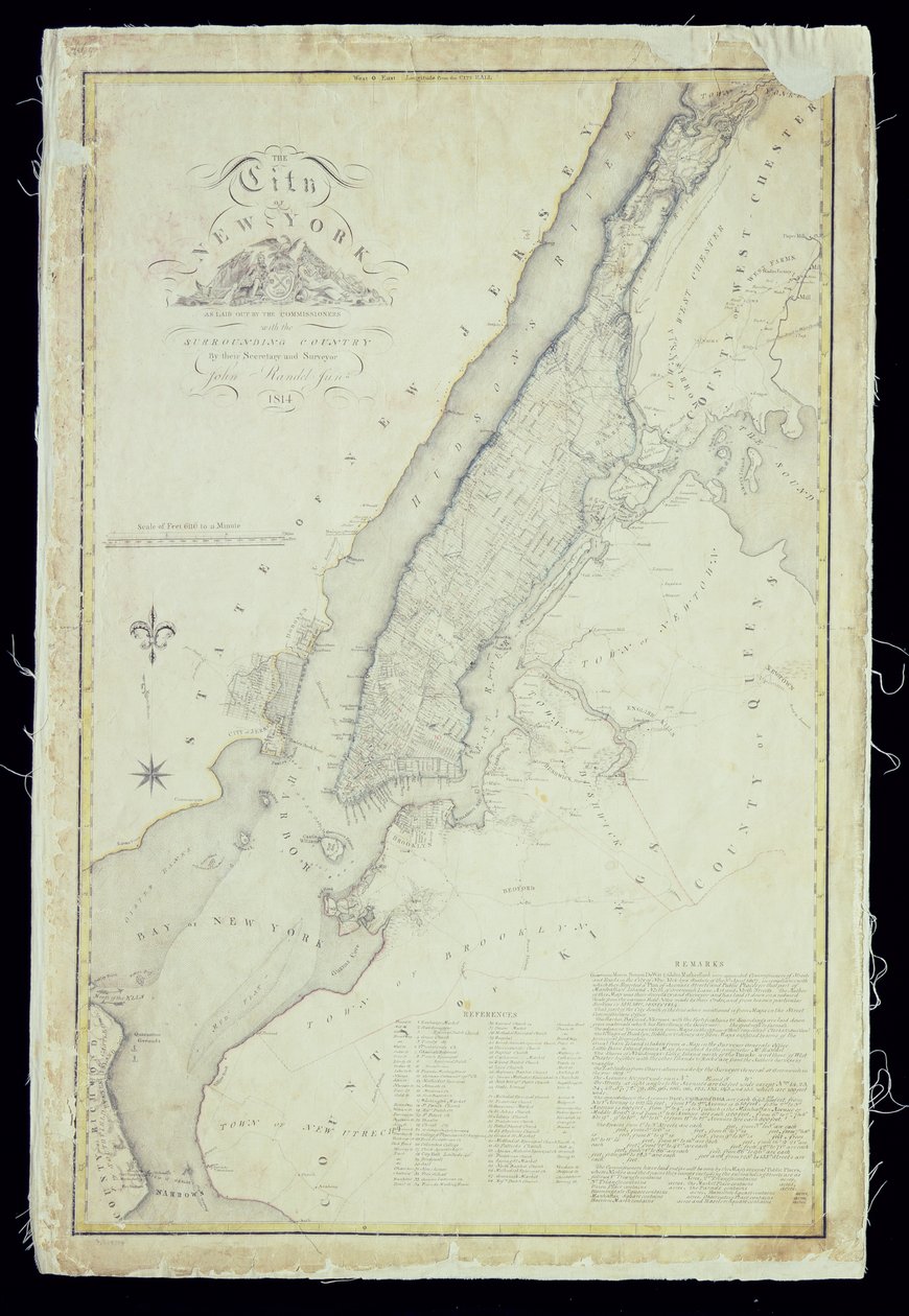 Map of the City of New York as Laid Out by the Commissioners, 1814