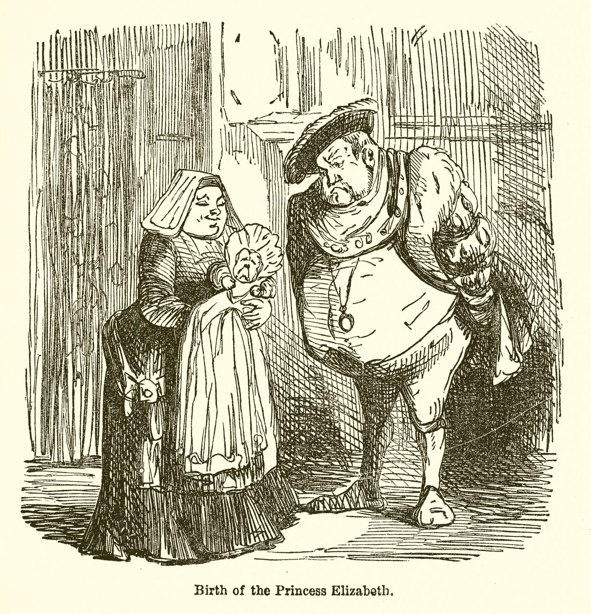 Birth of the Princess Elizabeth by John Leech