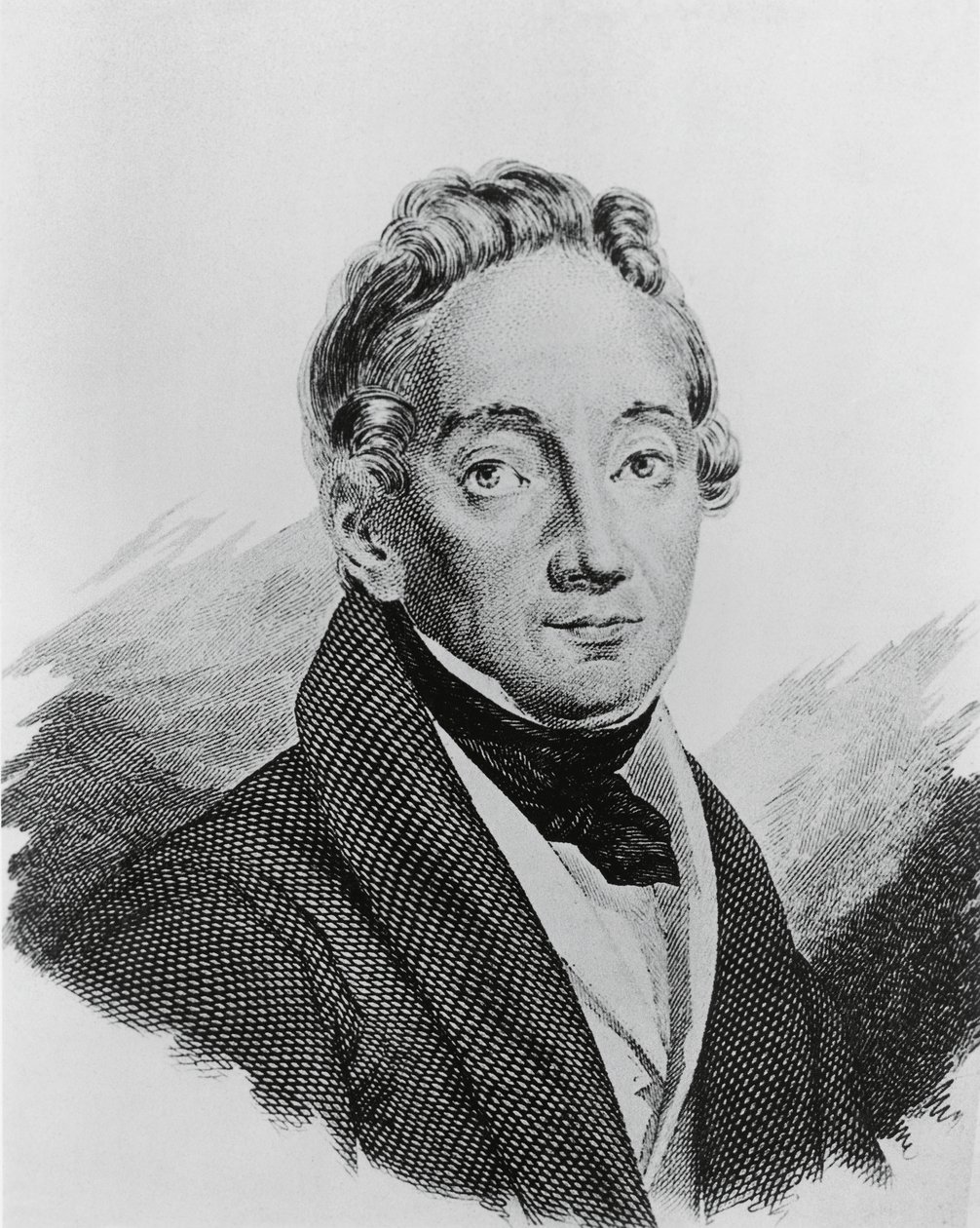 Portrait of Pietro Colletta, Italian general and historian, engraving