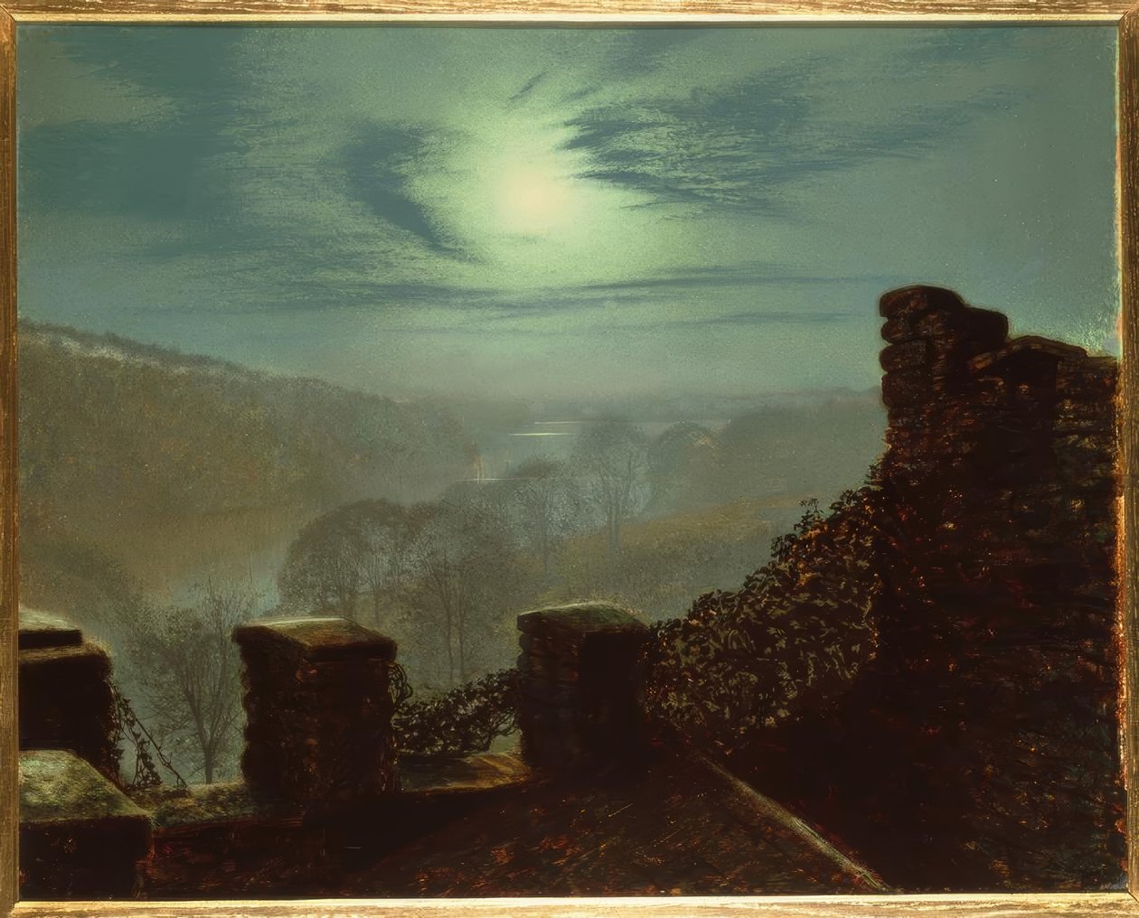 Full Moon Behind Cirrus Cloud from Roundhay Park