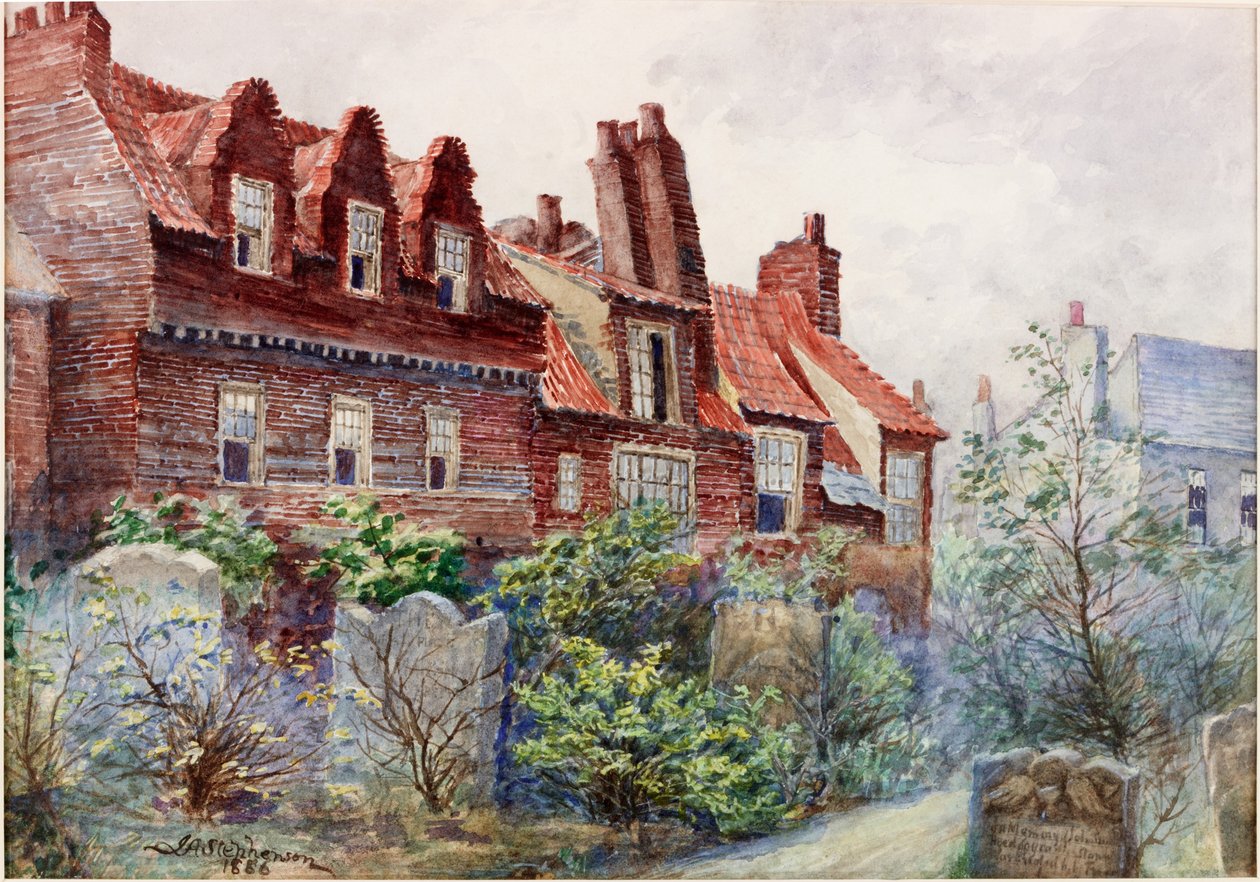 Houses in Silver Street from All Saints Churchyard, Newcastle upon Tyne ...