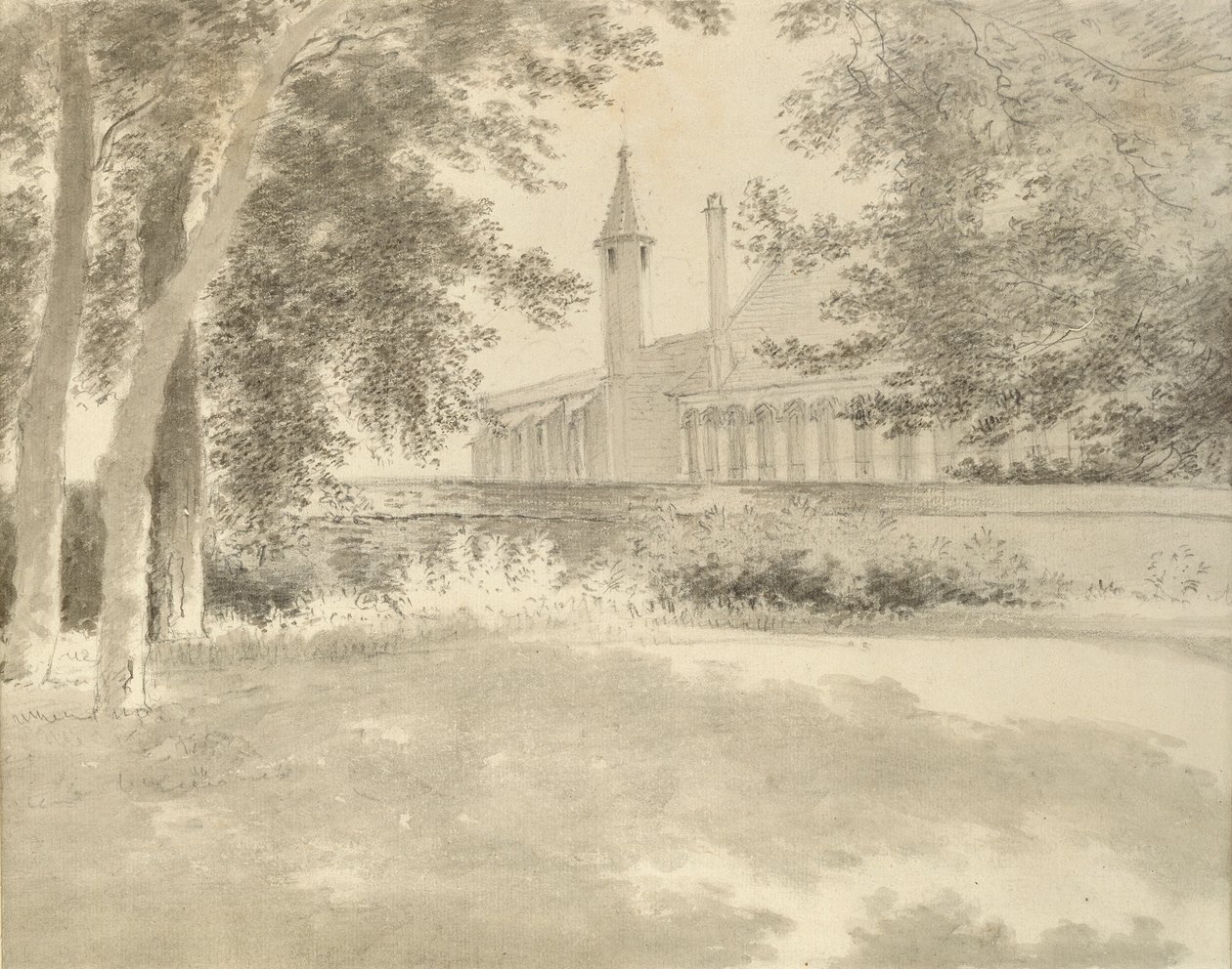 Balliol Chapel and Library from the Grove, August 2, 1783