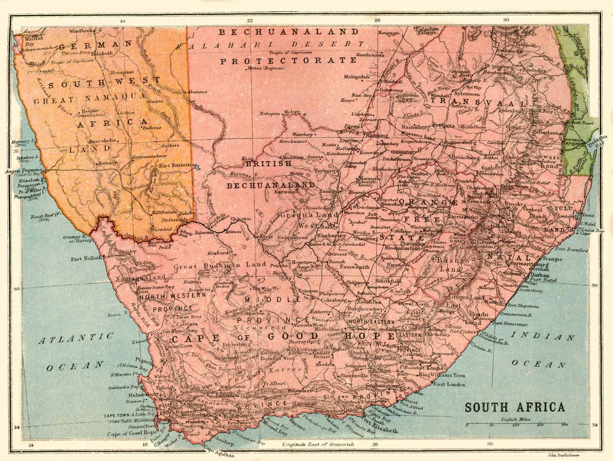 A Map Of Southern Africa South Africa Maps