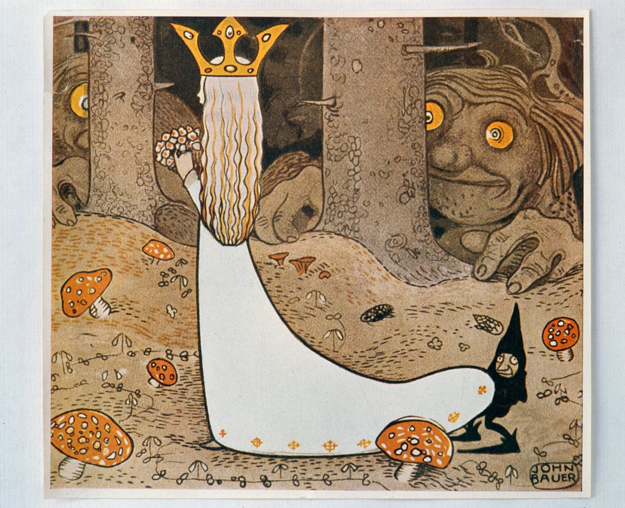 The Princess and the Troll by John Bauer: Fine art print