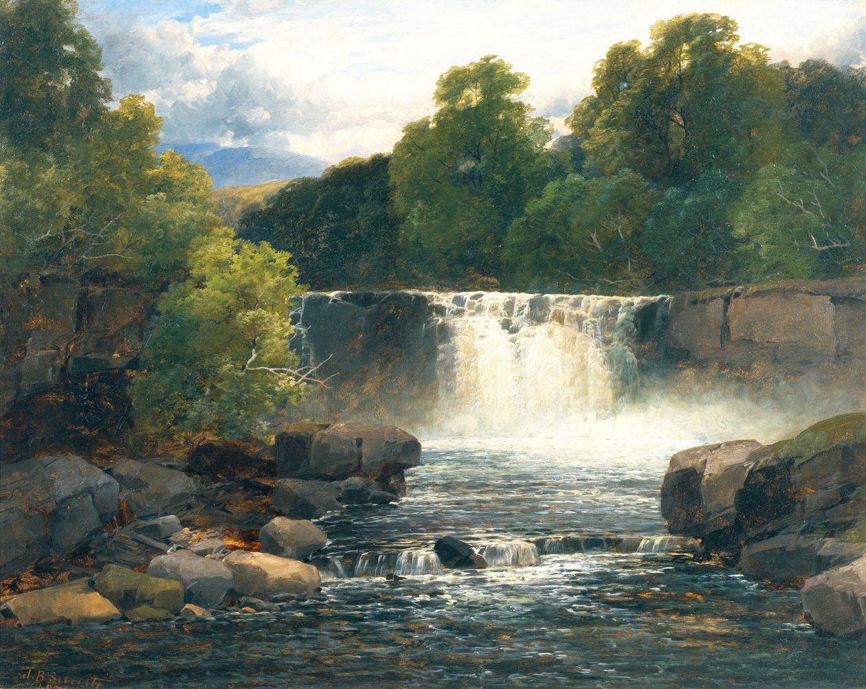 Waterfall on the Lesser Neath by John Brandon Smith