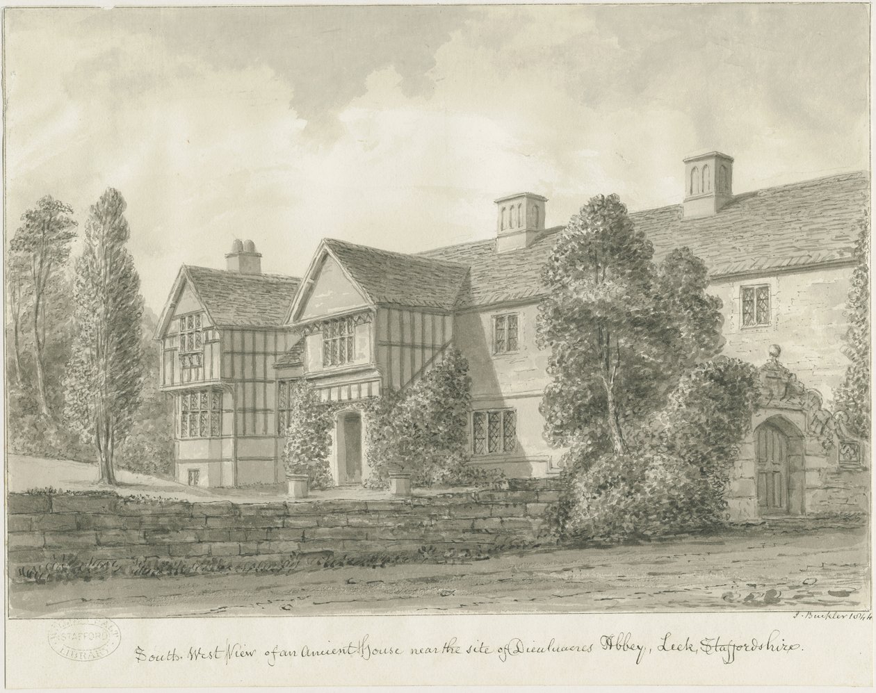 Dieulacres Abbey - Ancient House by John Buckler