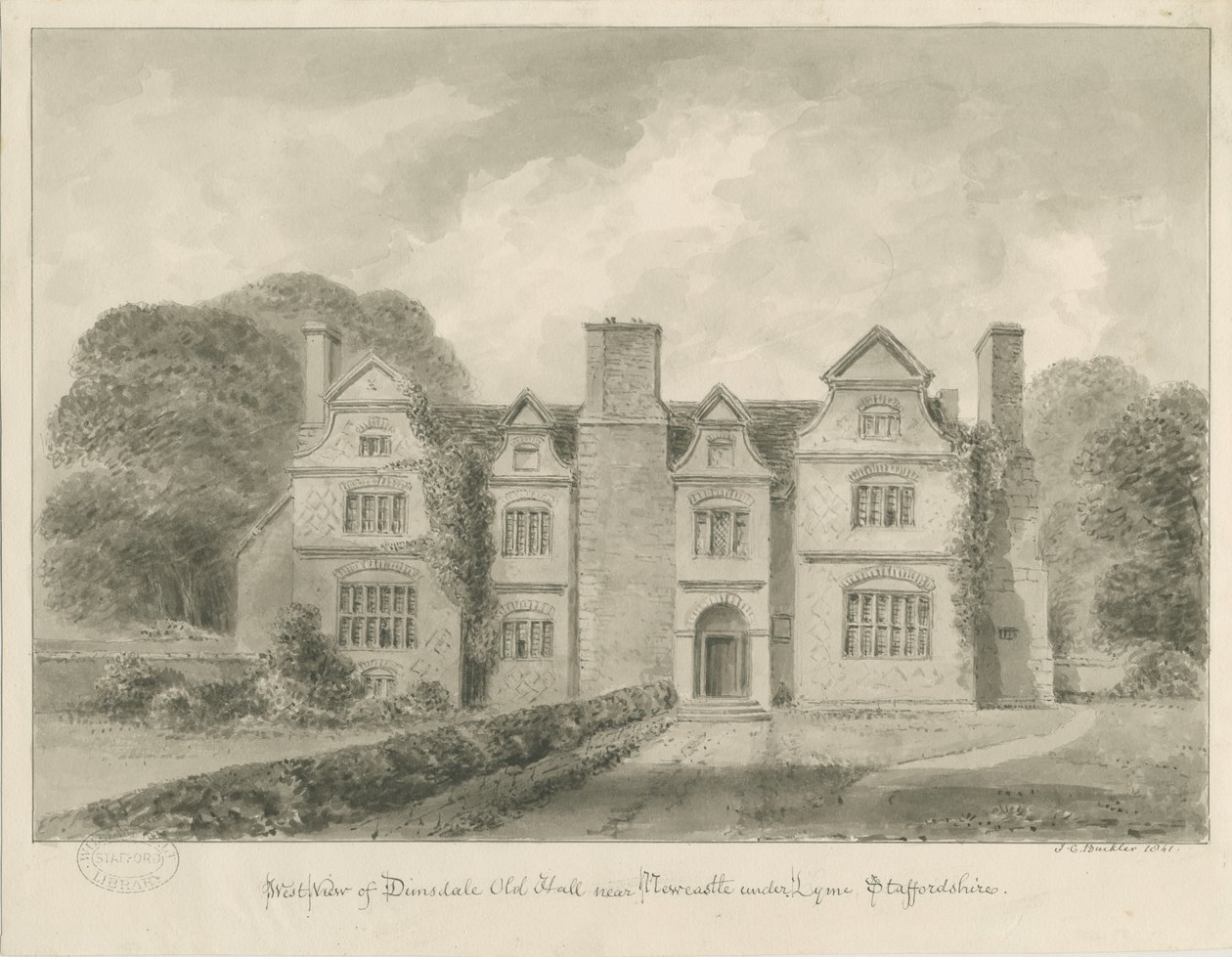 Dimsdale Old Hall by John Buckler: Buy fine art print