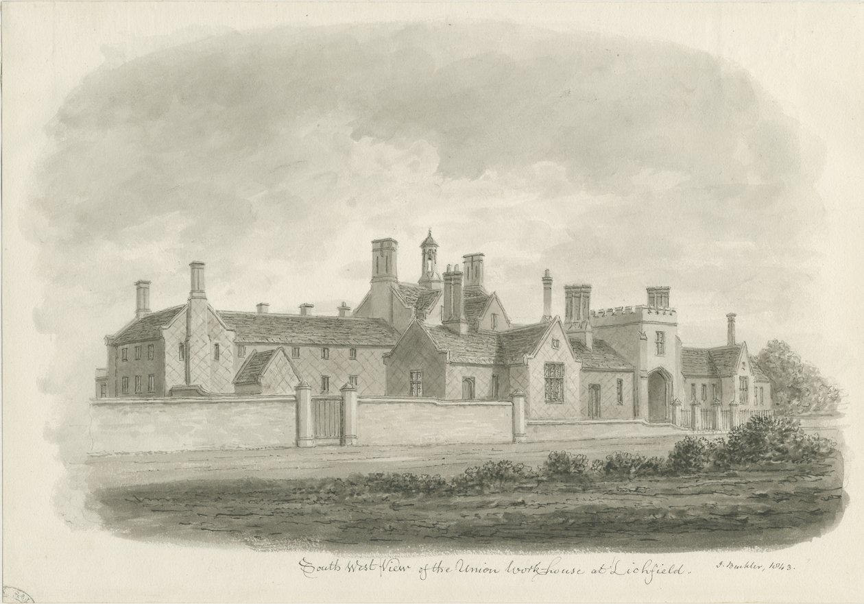 Lichfield - Union Workhouse by John Buckler