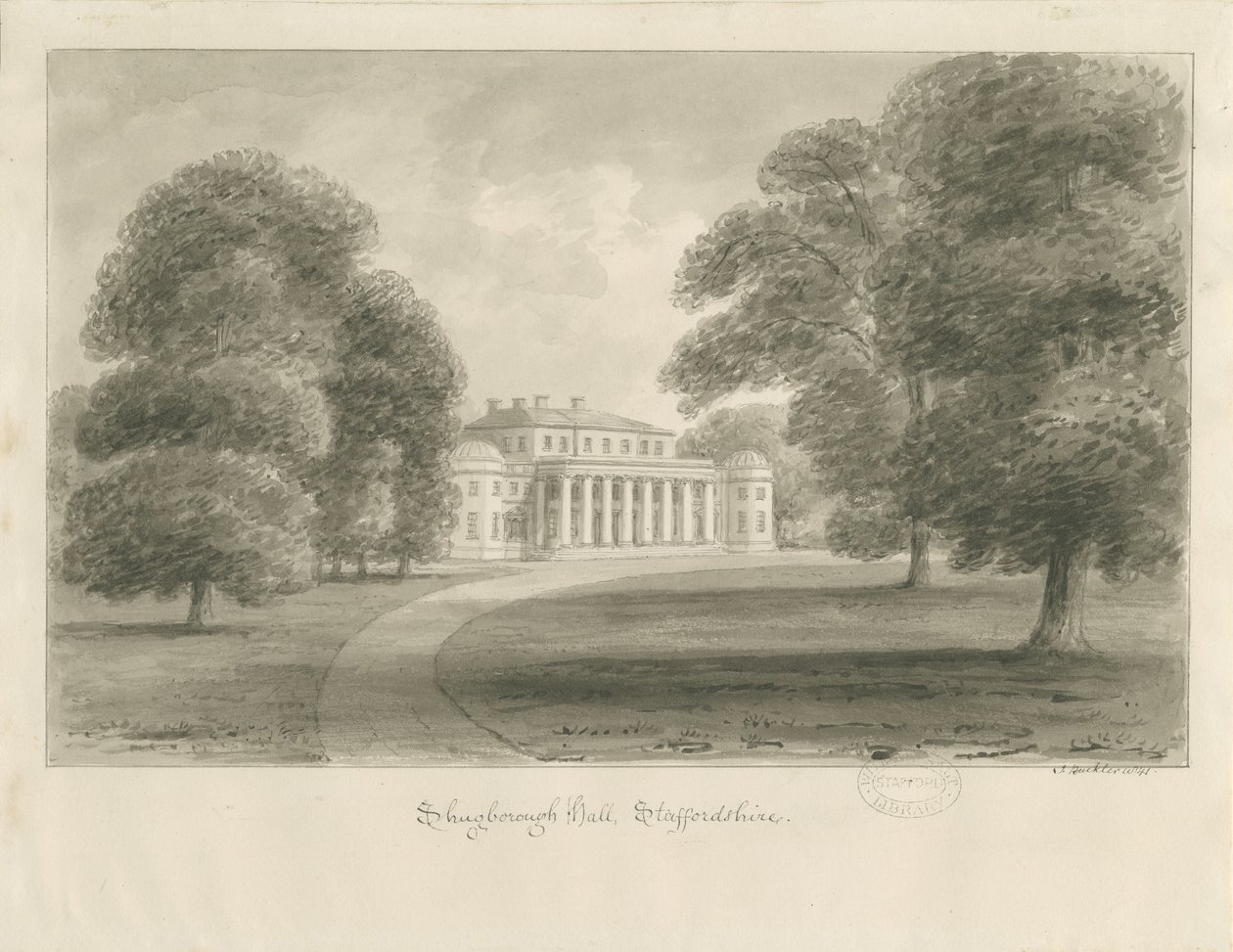 Shugborough Hall by John Buckler: Buy fine art print