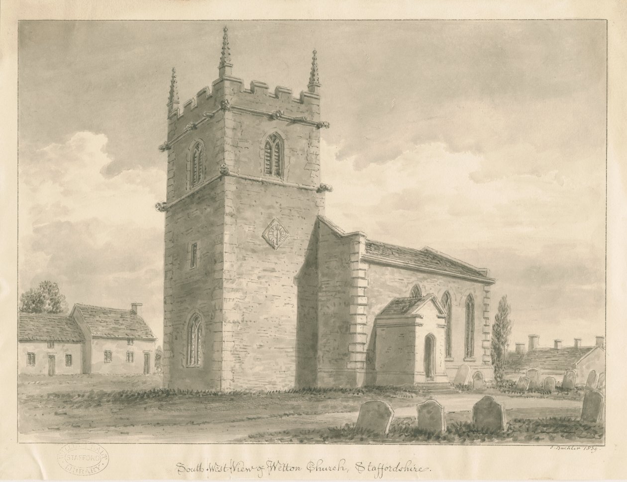 Wetton Church by John Buckler: Buy fine art print