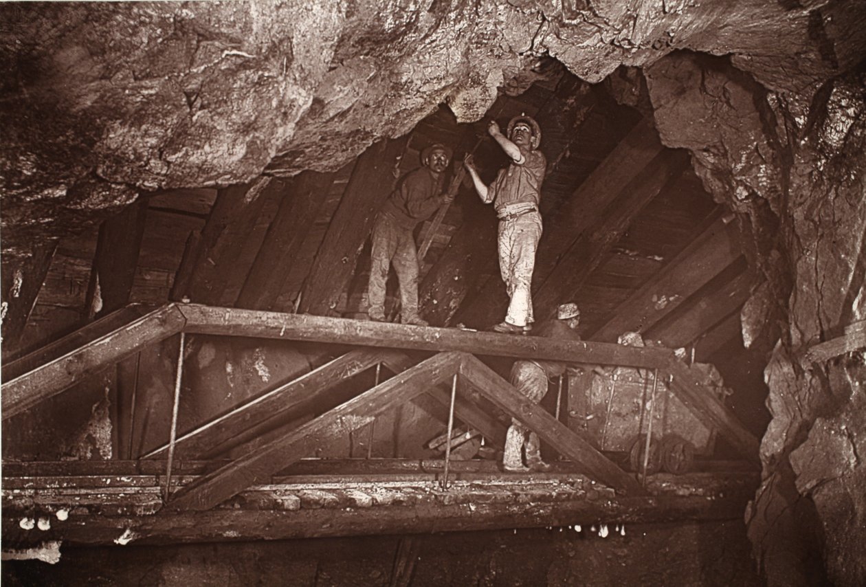 The Bridge, East Pool Mine, Illustration from 'Mongst Mines and Miners ...