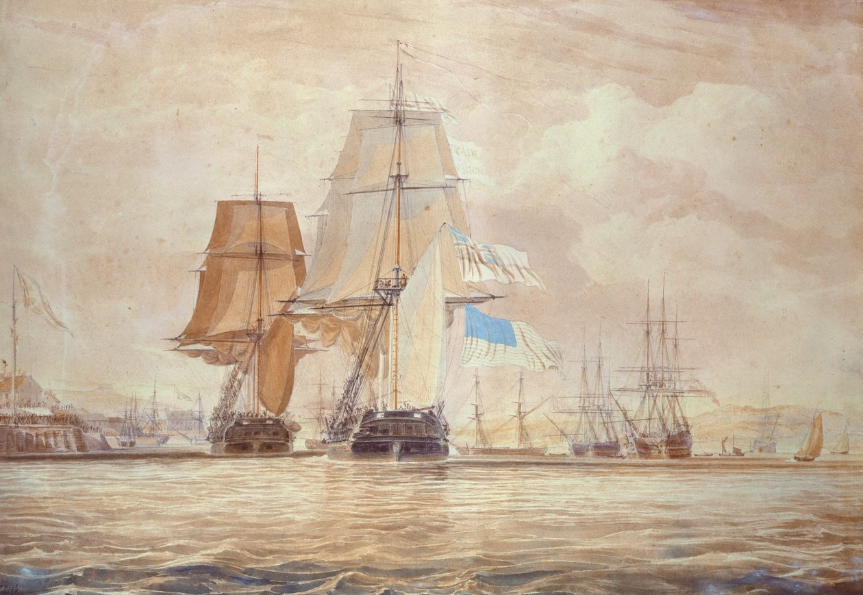 HMS 'Shannon' Leading the 'Chesapeake' into Halifax Harbour, 1813