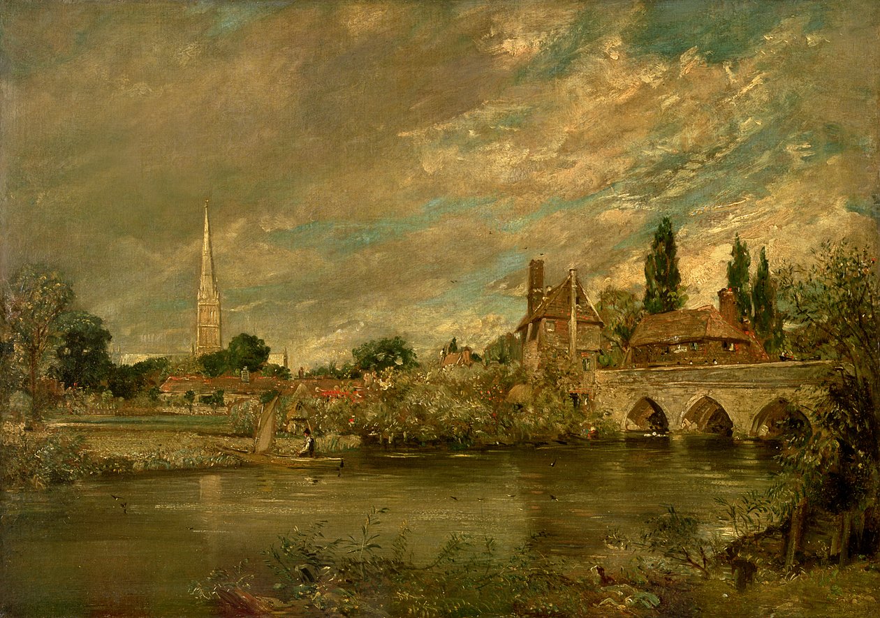 The Bridge of Harnham and Salisbury Cathedral