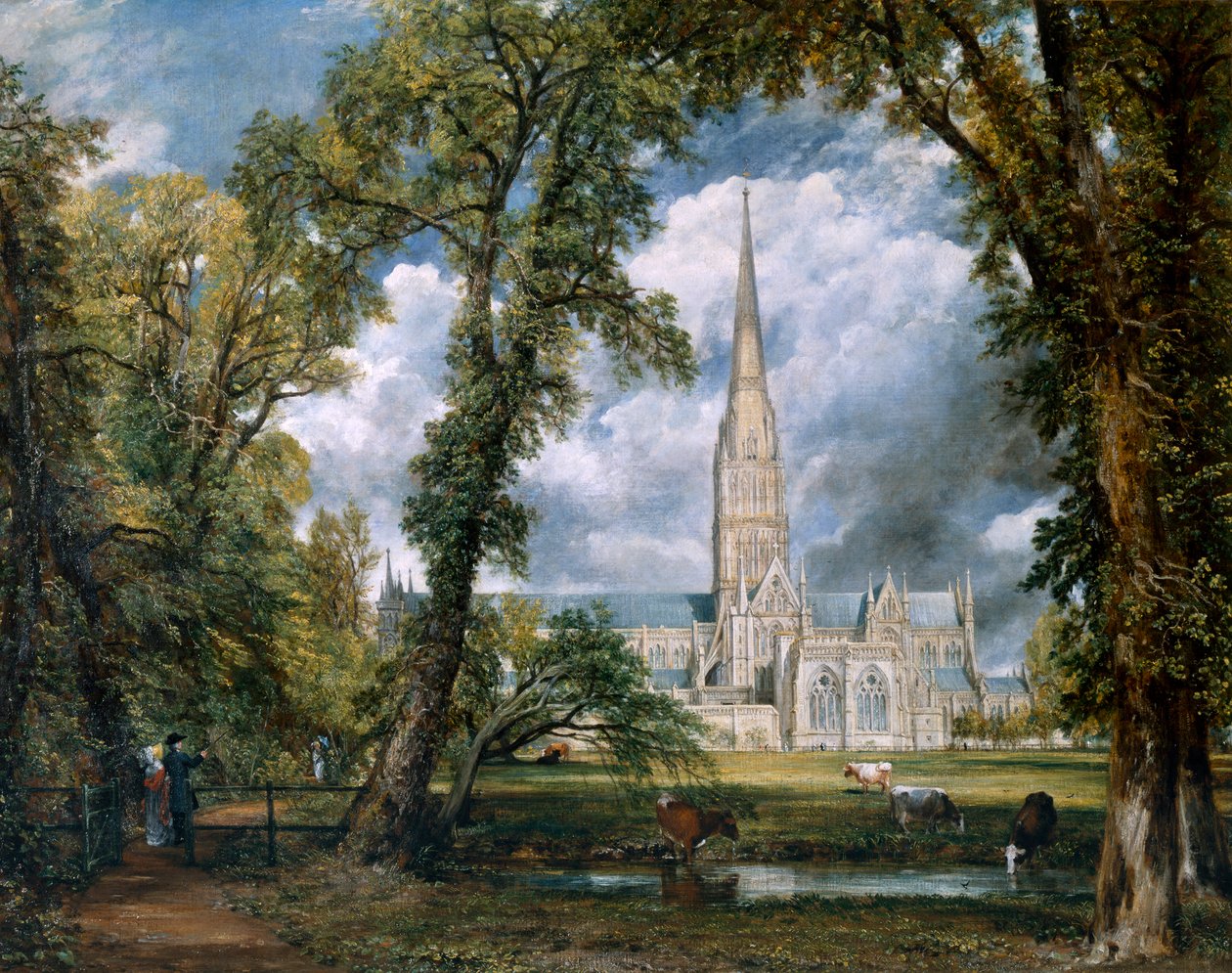 View of Salisbury Cathedral from the Bishop's Grounds, Wiltshire