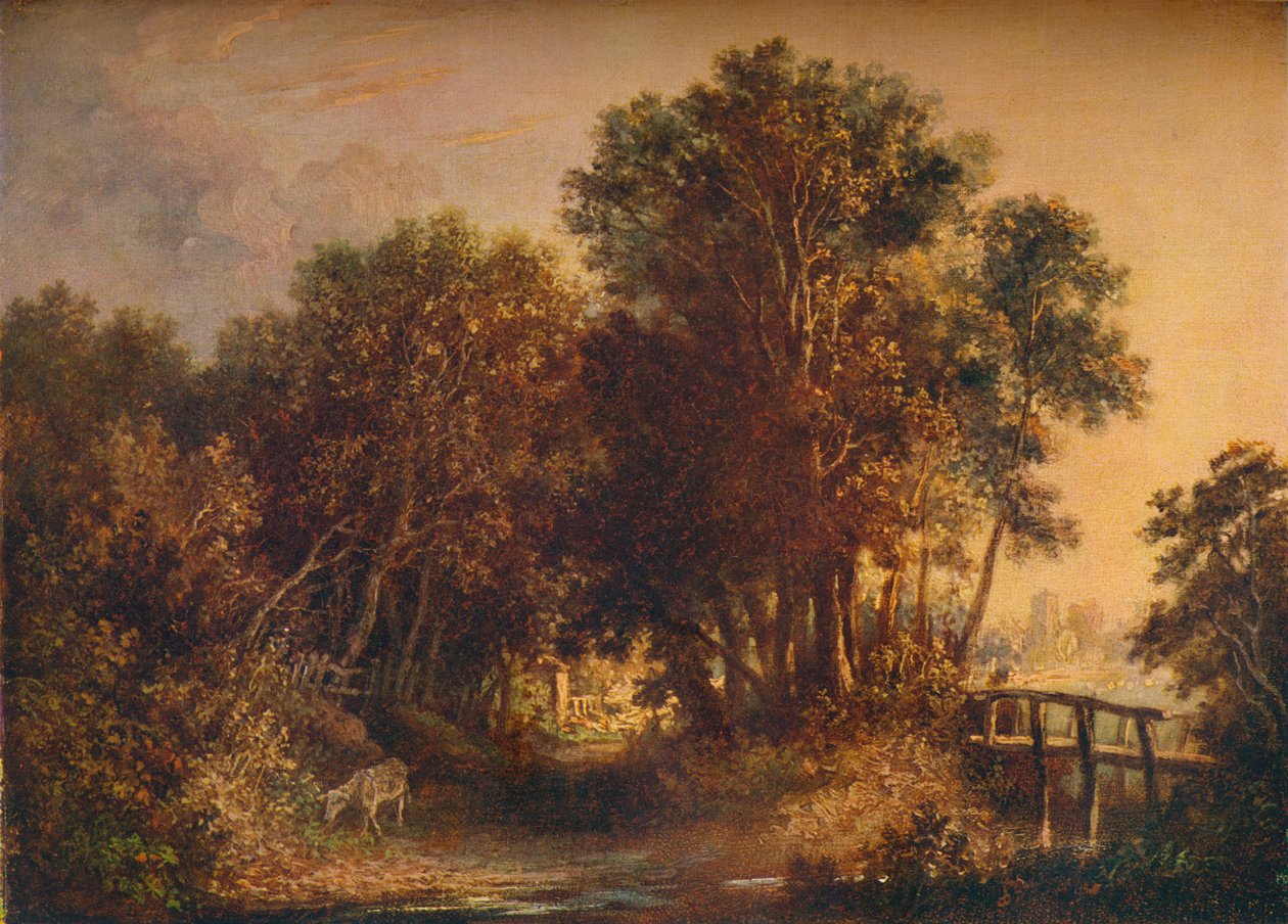 A Wooded Lane by John Crome: Premium art reproduction