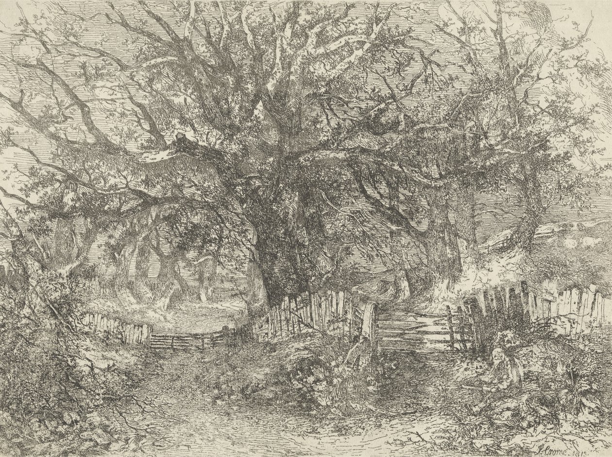 Road Scene, Trowse Hall, 1813 by John Crome