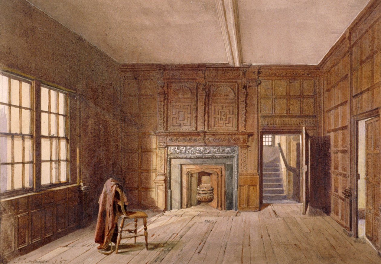 Innenansicht von Sir John Spencers Zimmer im Canonbury House, Islington ...