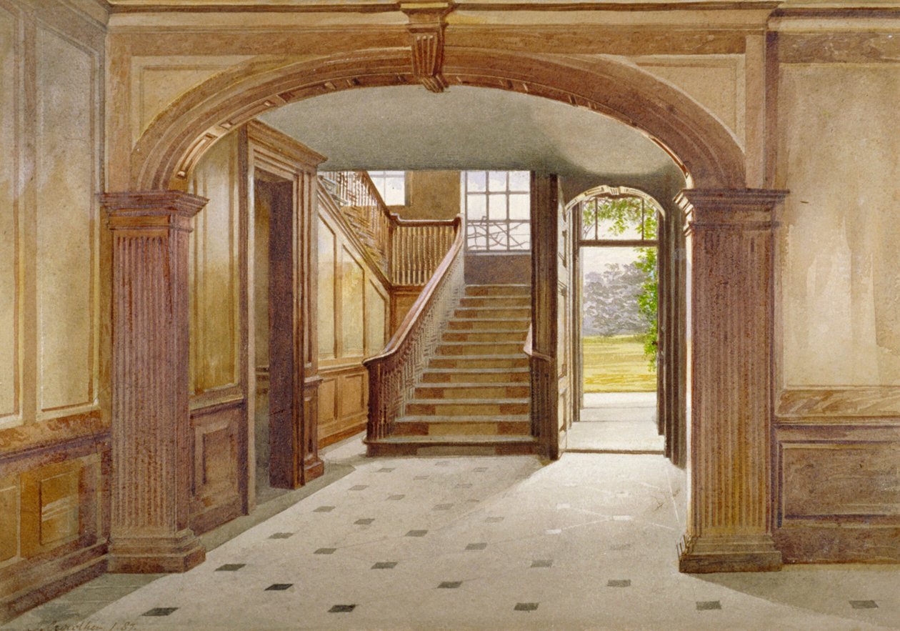 Interior View Showing the Staircase at Fairfax House, High Street ...