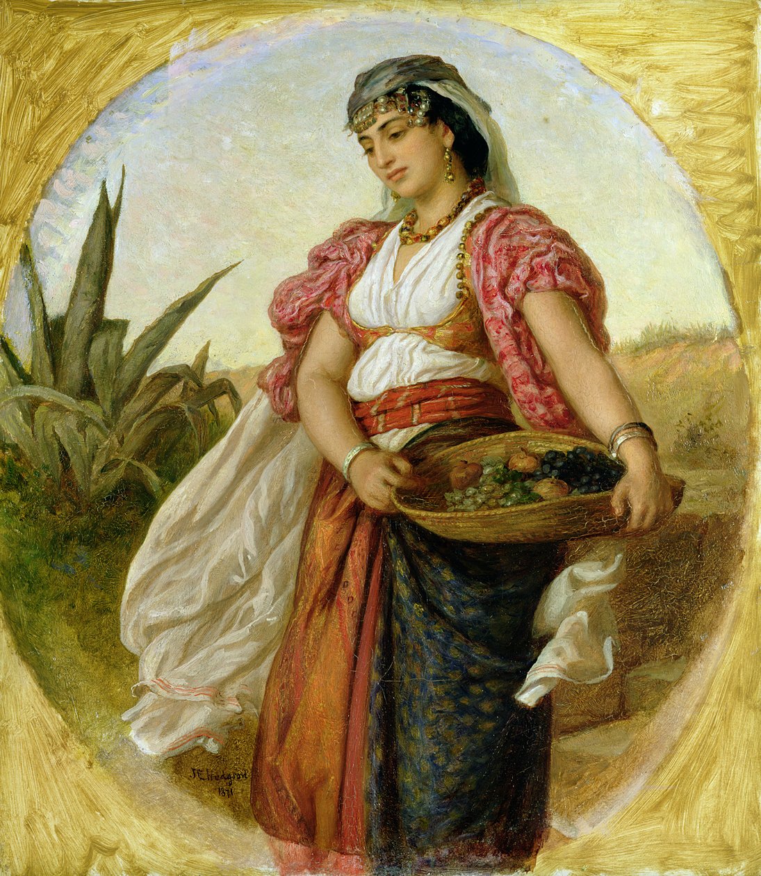 A Woman from Algiers by John Evan Hodgson: Fine art print