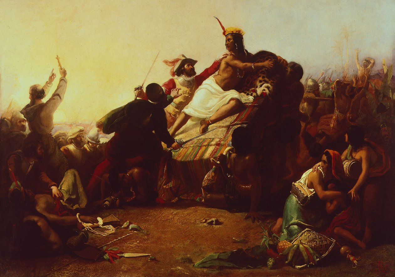 Pizarro Seizing the Inca of Peru by John Everett Millais