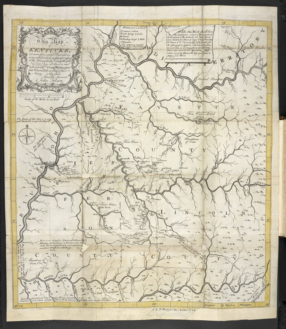 A Map of Kentucky, in The Discovery, Settlement and present State of ...