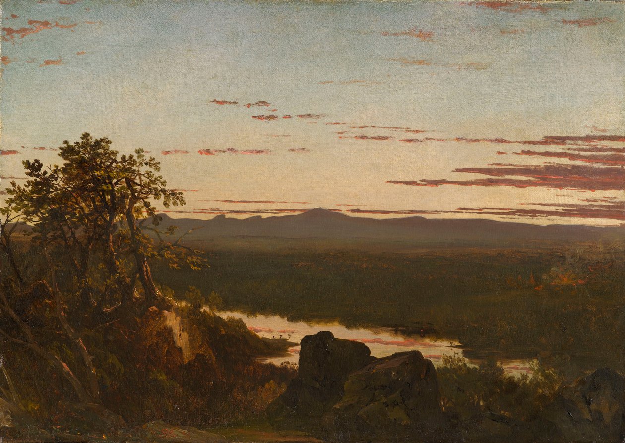 Sunset Landscape by John Frederick Kensett: Fine art print