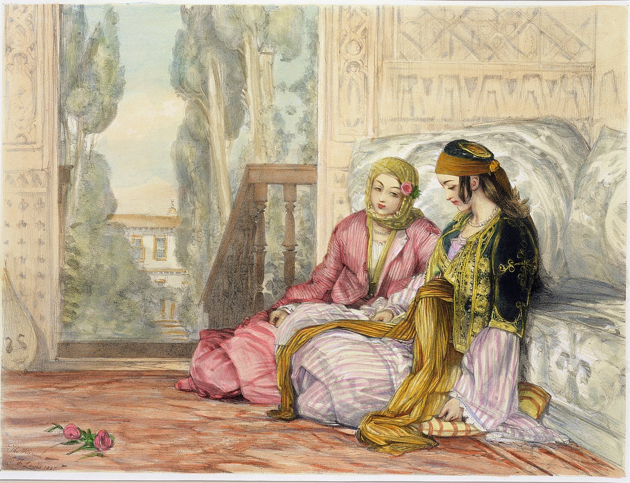 The Harem, Plate 1 from 'Illustrations of Constantinople', Engraved by ...
