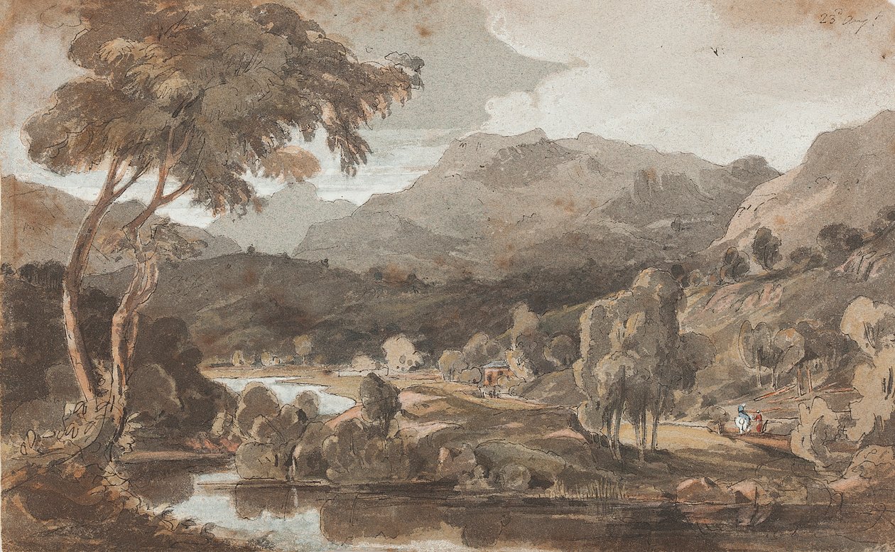 Elter Water, Lake District, Cumbria (wc on paper)