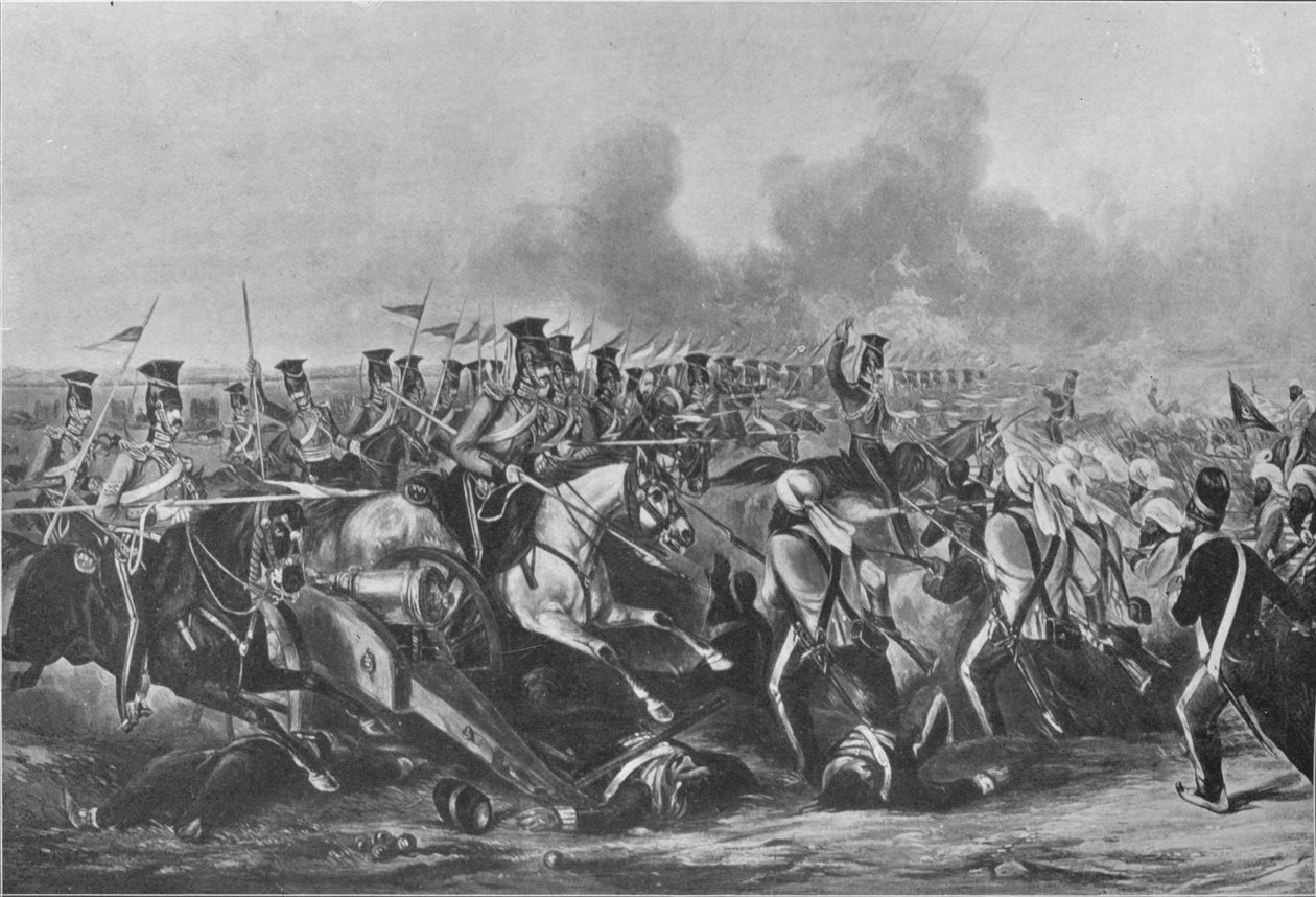 Charge of the 16th Queens Own Lancers at the Battle of Aliwal, January ...