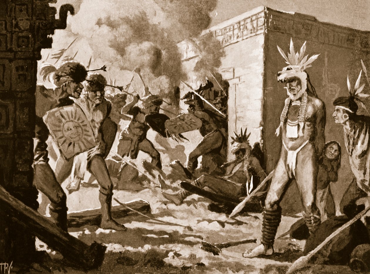 The Tutul-Xius Overthrowing Chichen Itza, Mexico