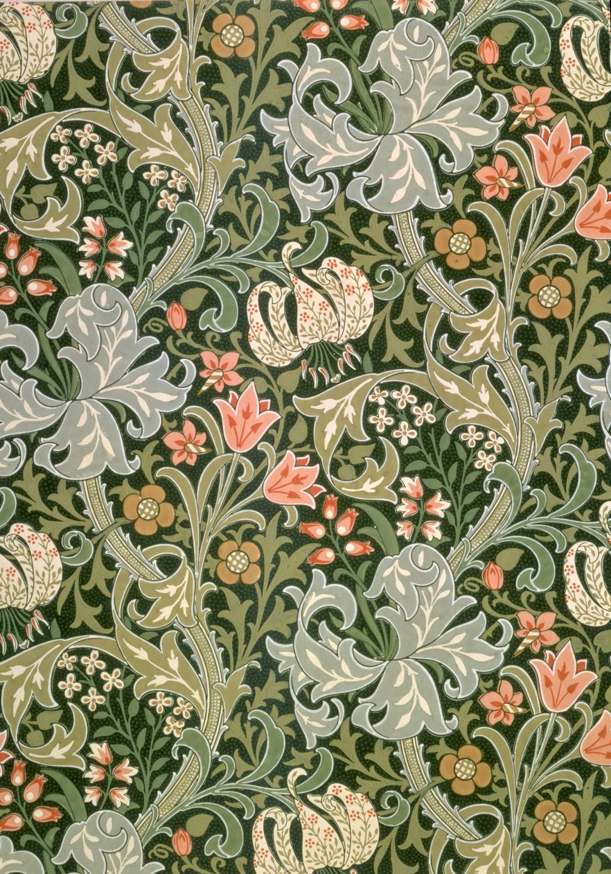 Golden Lily wallpaper, 1897 by John Henry Dearle