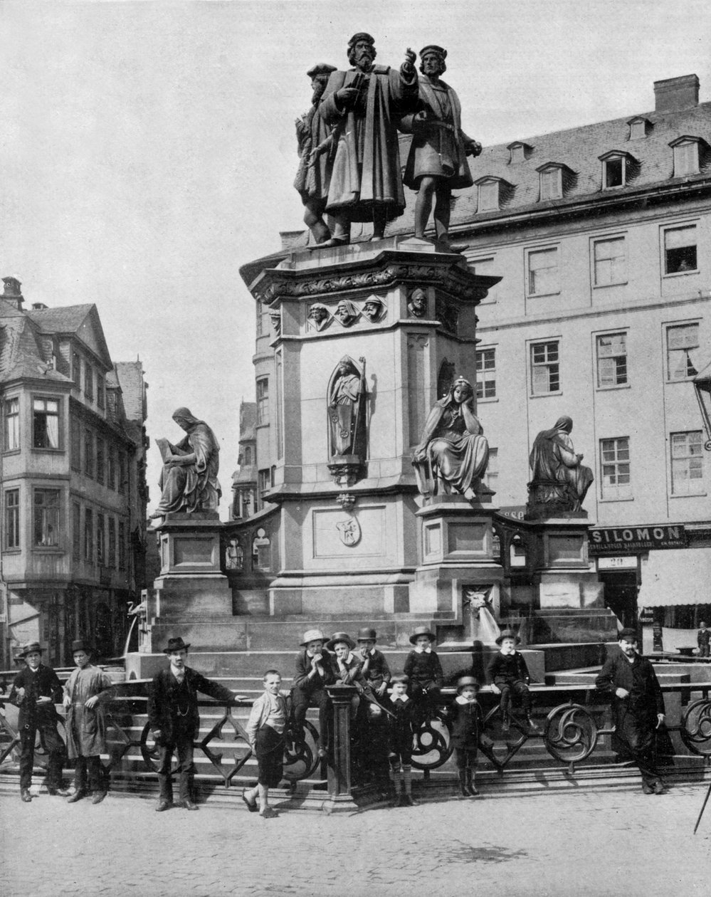 Monument in Memory of Gutenberg, German Inventor of the Printing Press ...