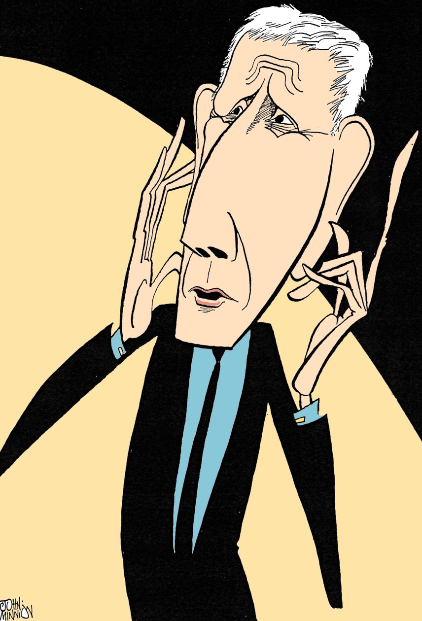 Jonathan Miller - caricature by John Minnion: Fine art print