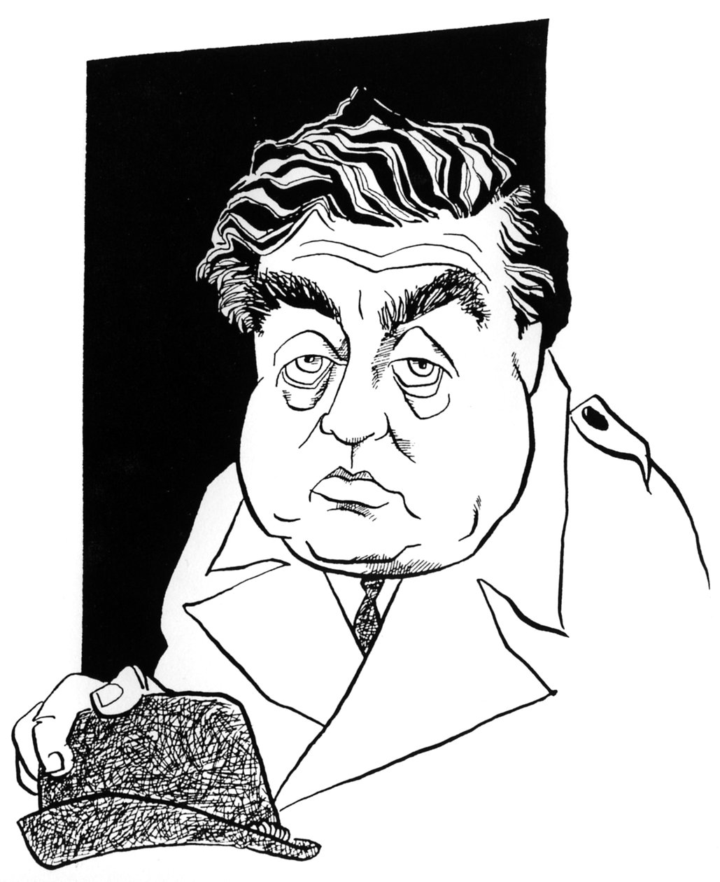 Tony Hancock - caricature by John Minnion: Fine art print