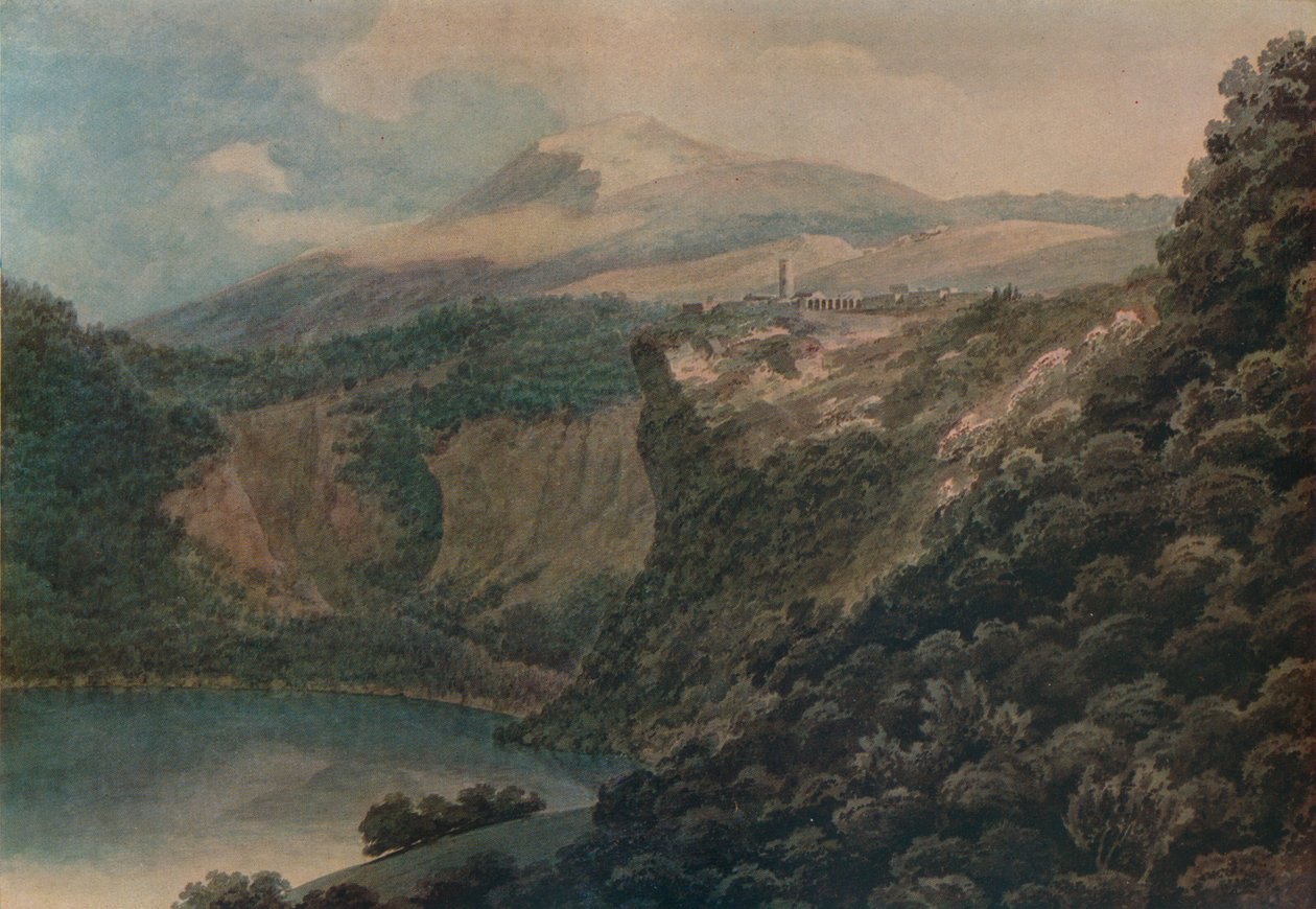 The Lake and Town of Nemi by John Robert Cozens