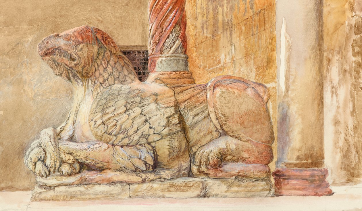 The Gryphon Bearing the North Shaft of the West Entrance of the Duomo, Verona