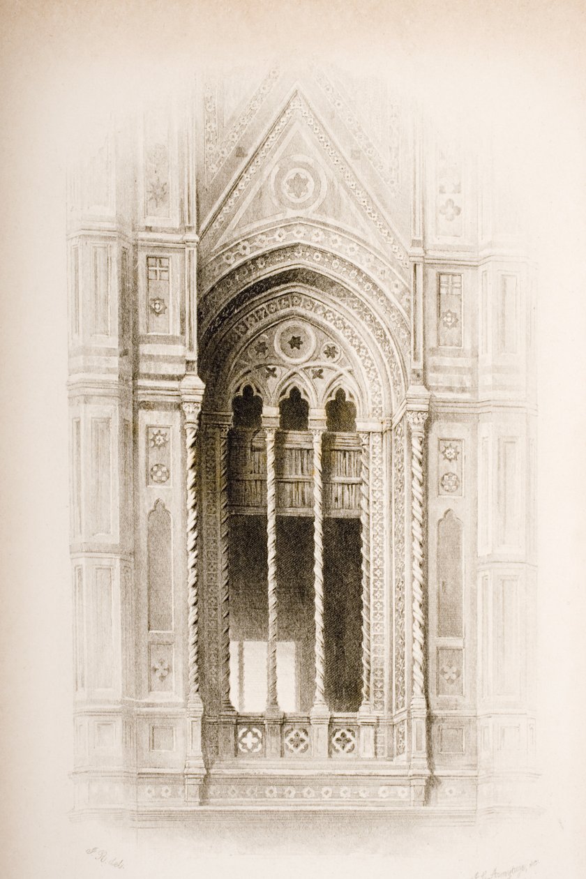 Tracery from the Campanile of Giotto, Florence, from 'The Seven Lamps ...