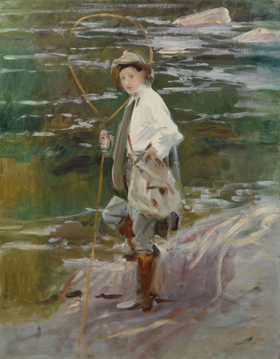 A Young Salmon Fisher by John Singer Sargent