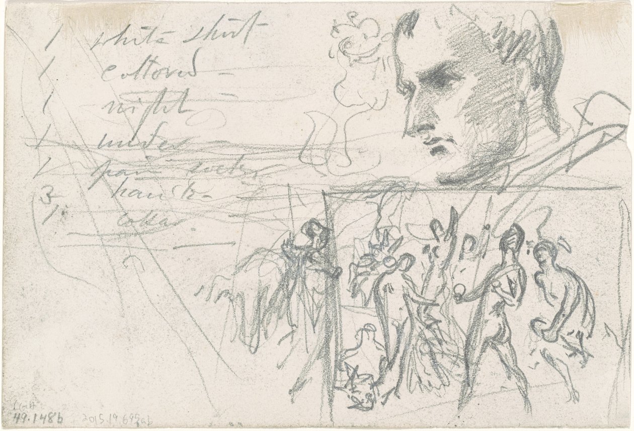 Napoleonic Head and Judgment of Paris [verso], c. 1871-1872