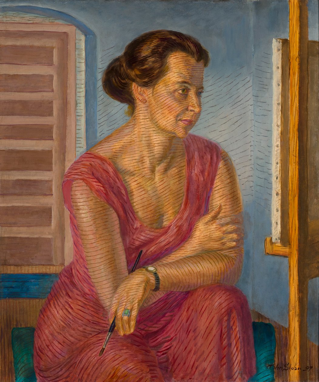 Helen at the Easel by John French Sloan: Buy fine art prints