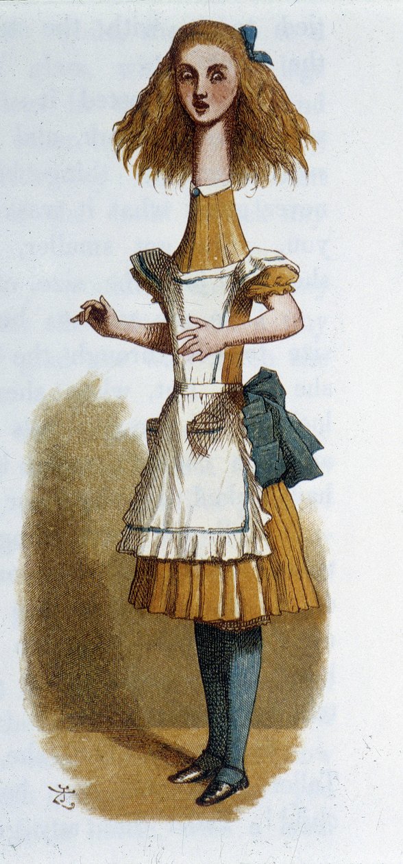 Alice in Alice in Wonderland by Lewis Carroll, illustrated by Tenniel