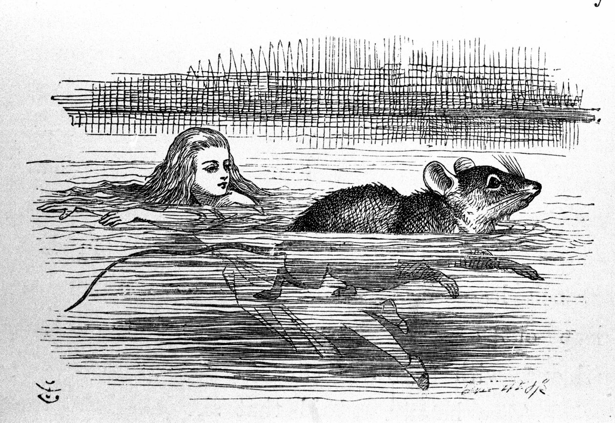 Alice in Wonderland. Illustration of the first edition by Tenniel