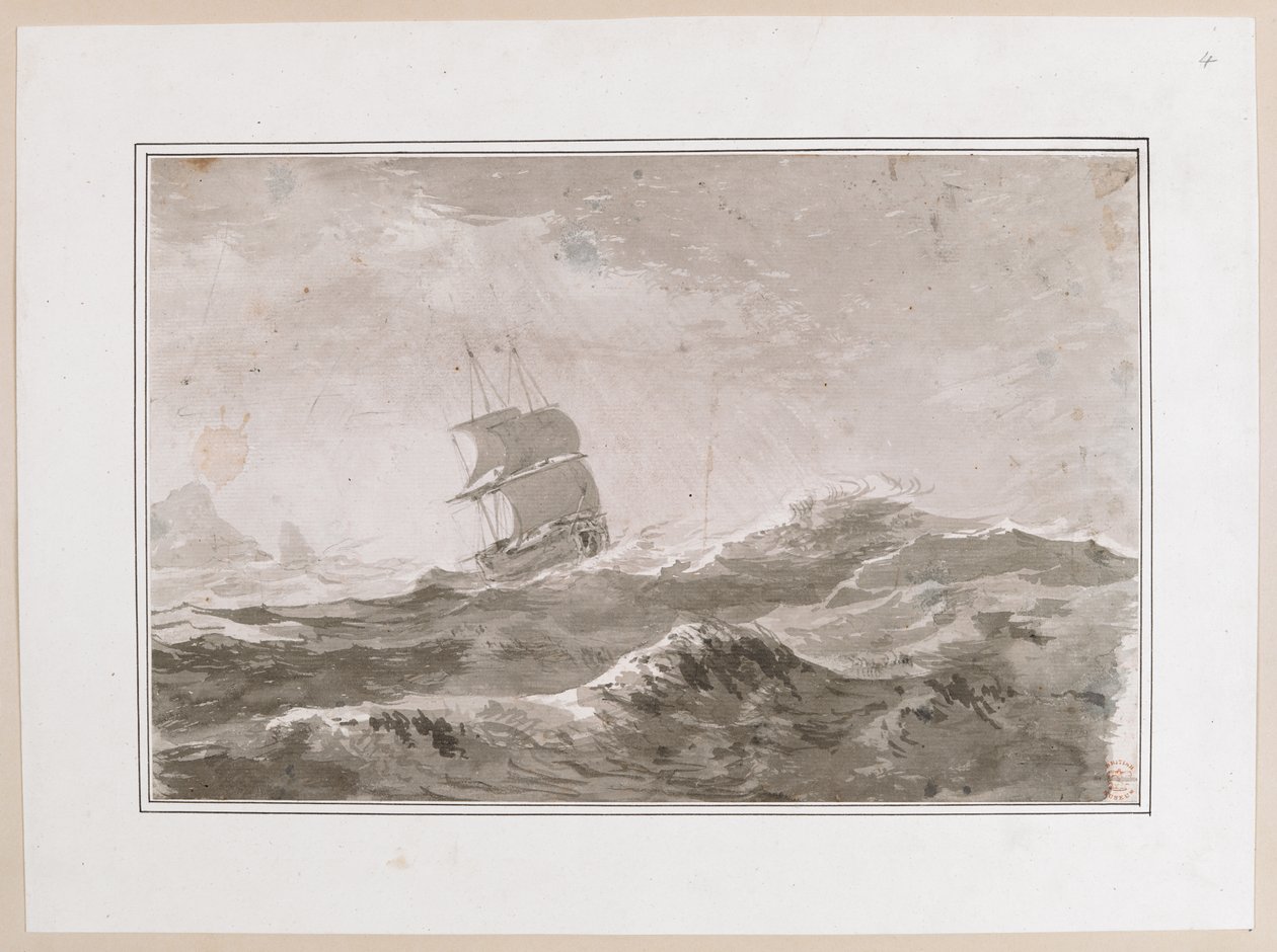 European Vessel Under Sail by John Webber: Fine art print