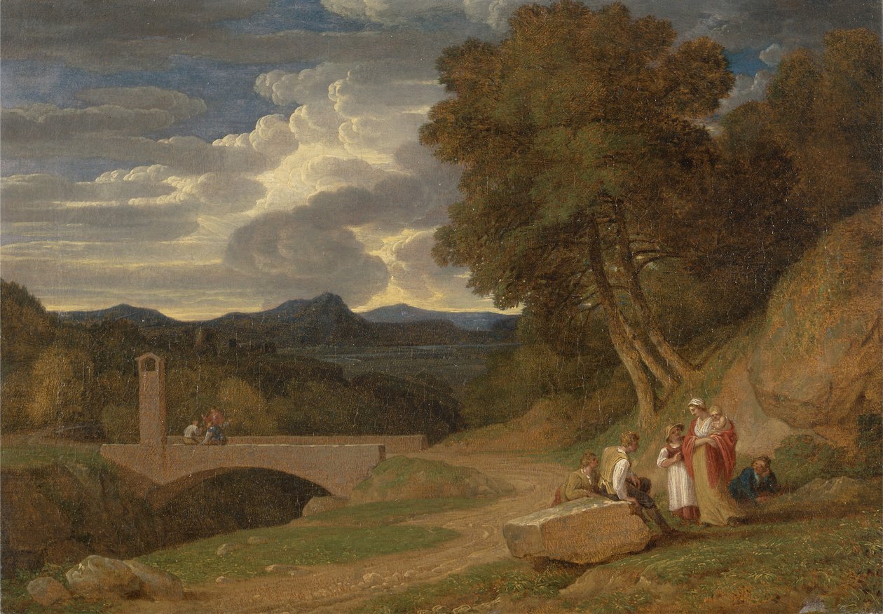 An Italianate Landscape by John White Abbott: Fine art print