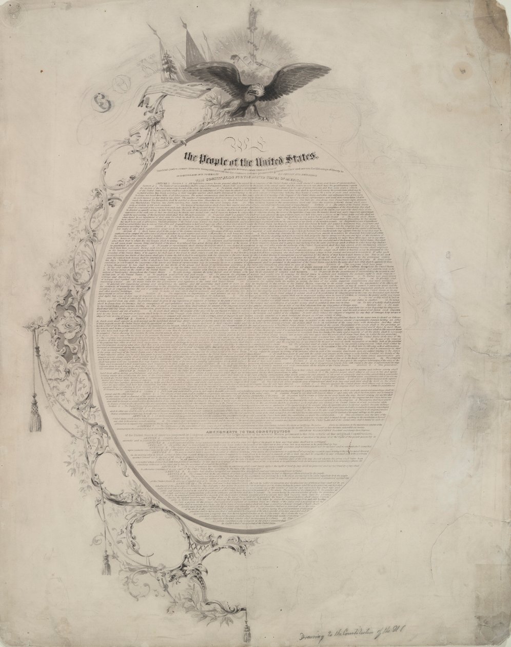 Drawing to the Constitution of the United States