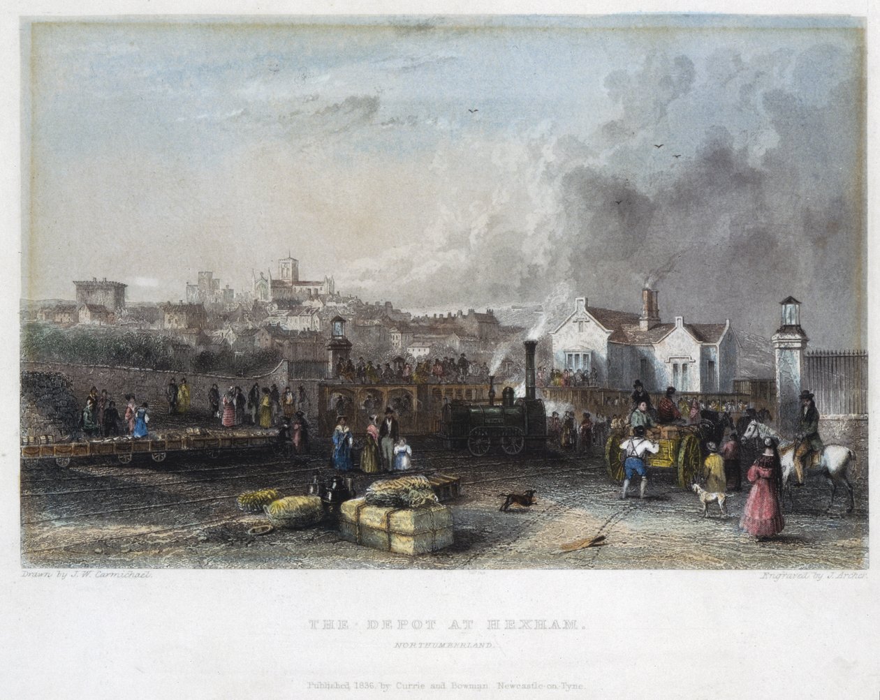 The Depot at Hexham, Newcastle and Carlisle Railway, 1836