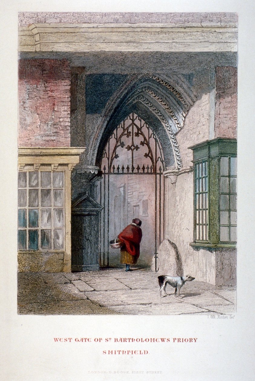 Westtor des alten Priorats von St Bartholomew-the-Great, Smithfield ...
