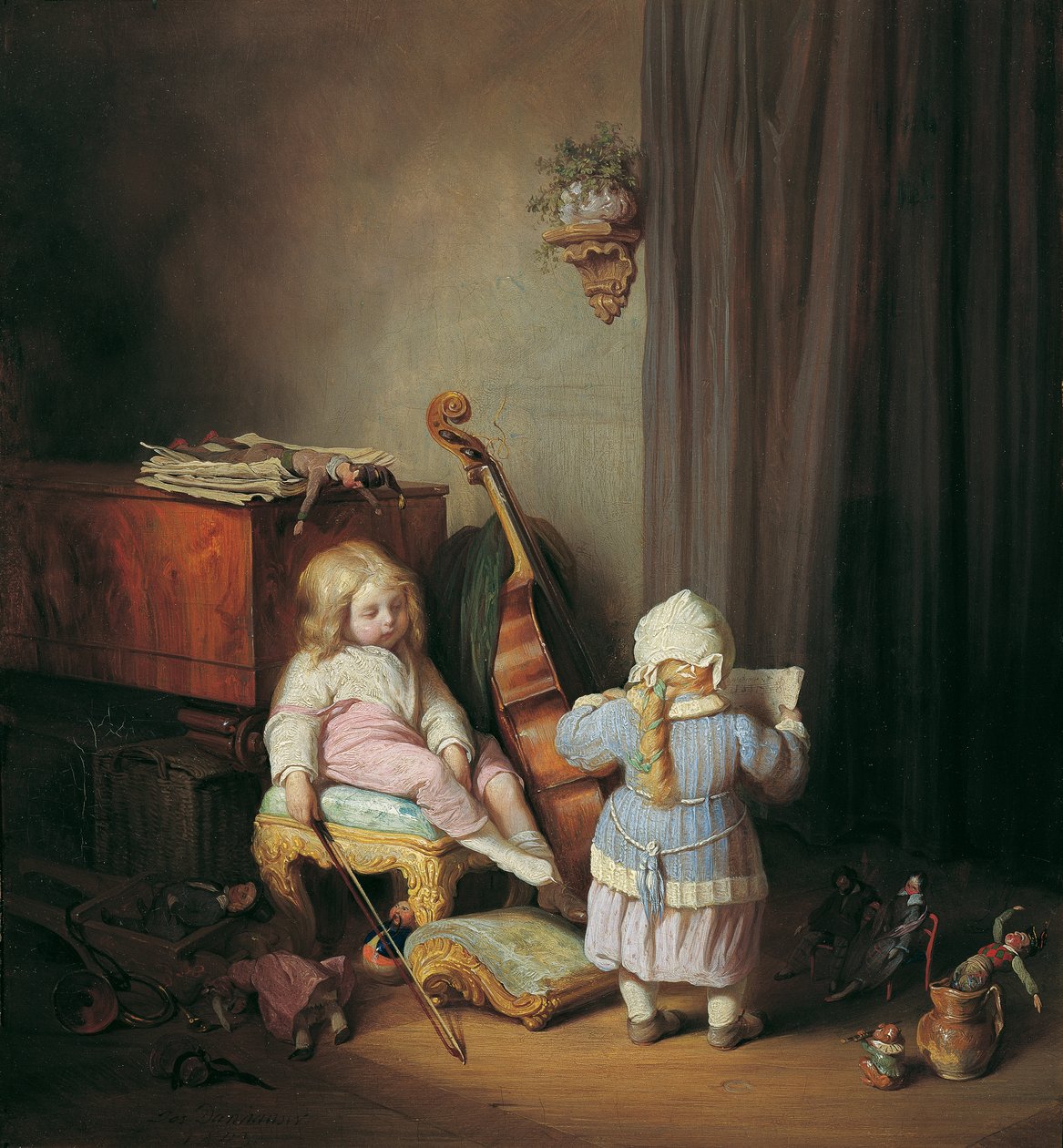 The Little Virtuosos by Josef Danhauser: Fine art print